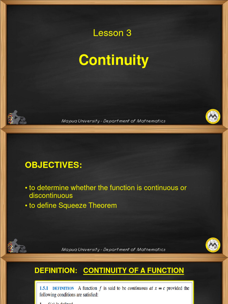 Lesson 3 Continuity | PDF | Continuous Function | Function (Mathematics)