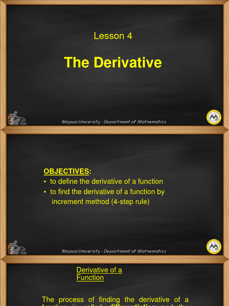Lesson 4 The Derivative | PDF | Derivative | Tangent