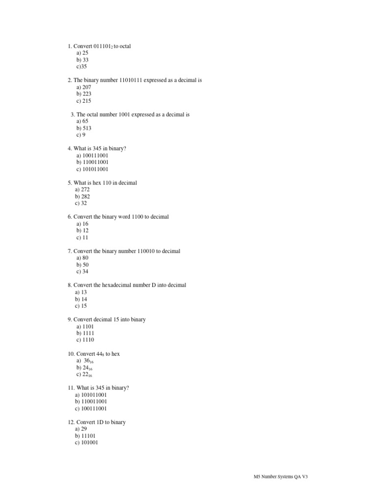 Number Systems V4 | PDF | Naming Conventions | Computing
