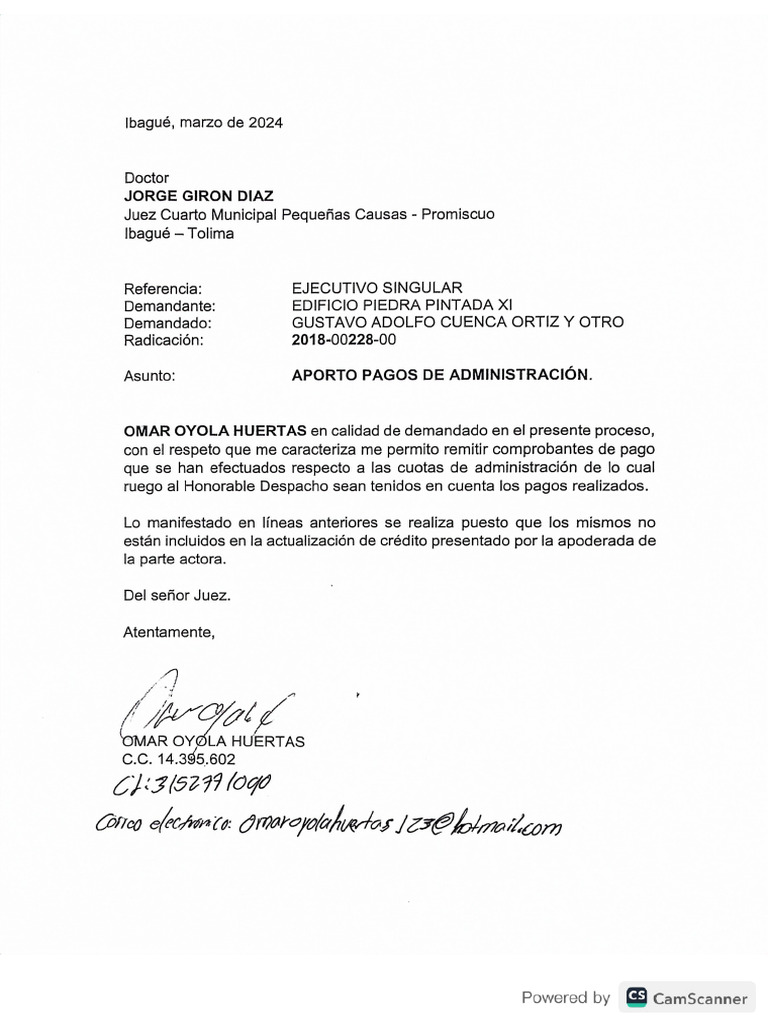 Oficio - Consignaciones | PDF