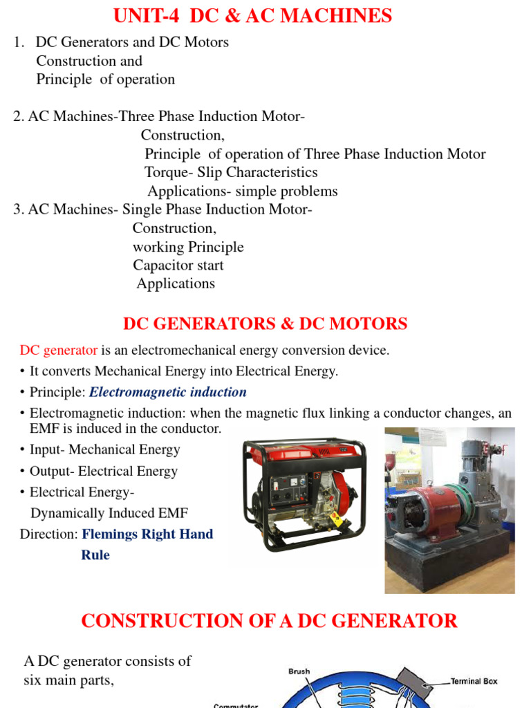 Bee Unit-4 | Download Free PDF | Electric Motor | Electromagnetic Induction