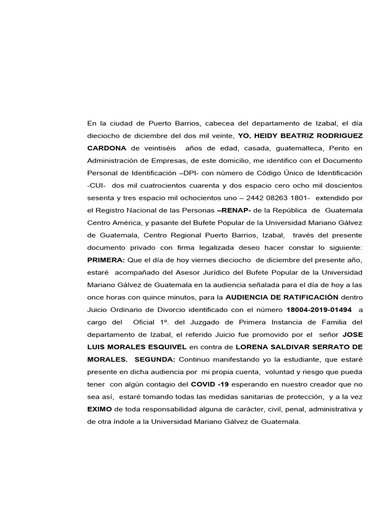 Carta Luis Fernando Guzman. | PDF | Guatemala