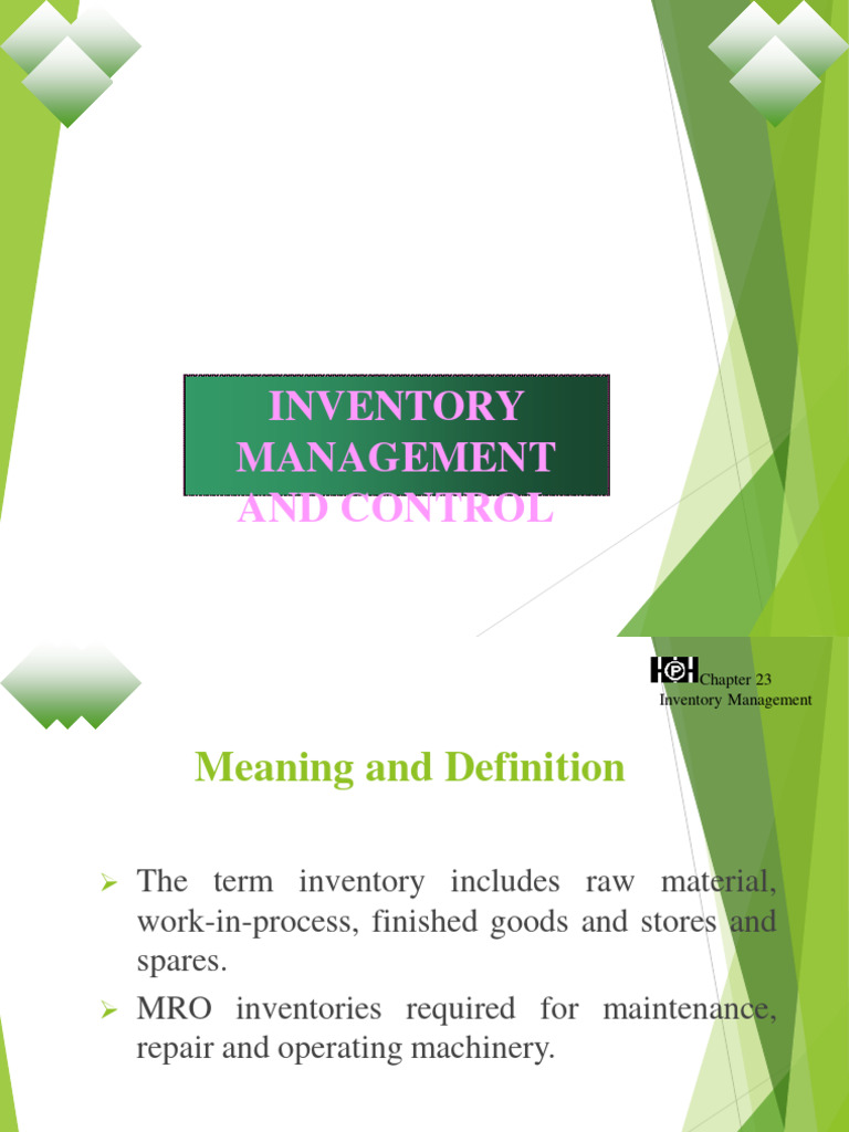 Inventory Management To Be Edited | Download Free PDF | Inventory | Operations Management