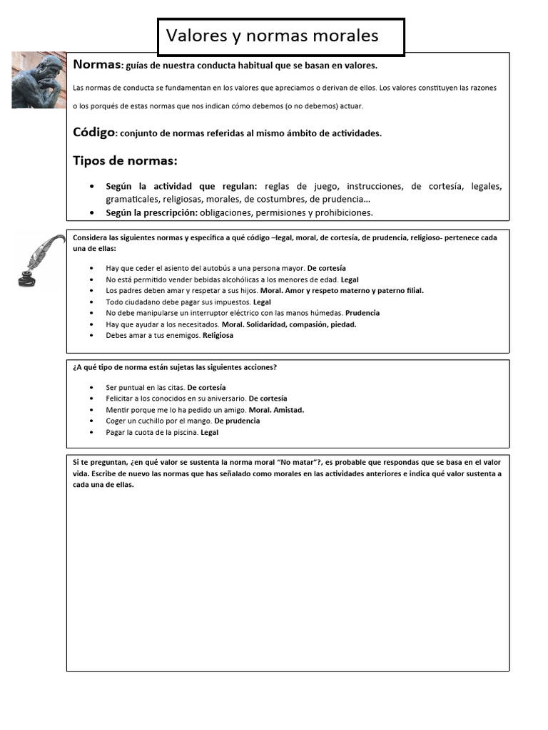 Valores y Normas 4 | PDF | Ciencias sociales | Estilo de vida