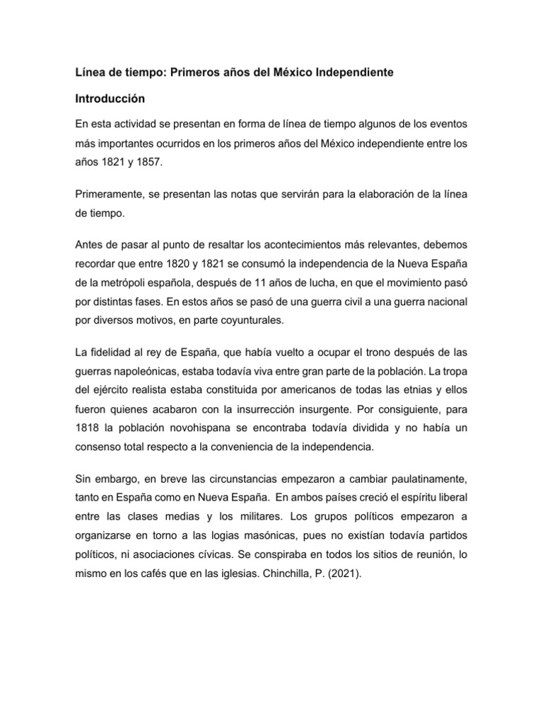 Primeros Años del México Independiente | PDF | México | México ...