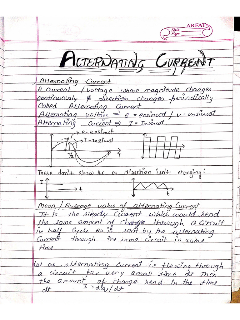 ALTERNATING CURRENT | PDF