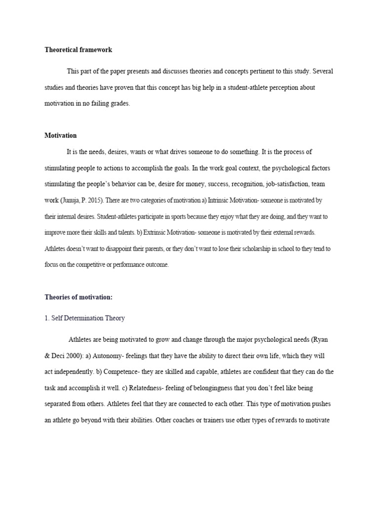 Theoretical Framework 1 | PDF | Motivational | Motivation