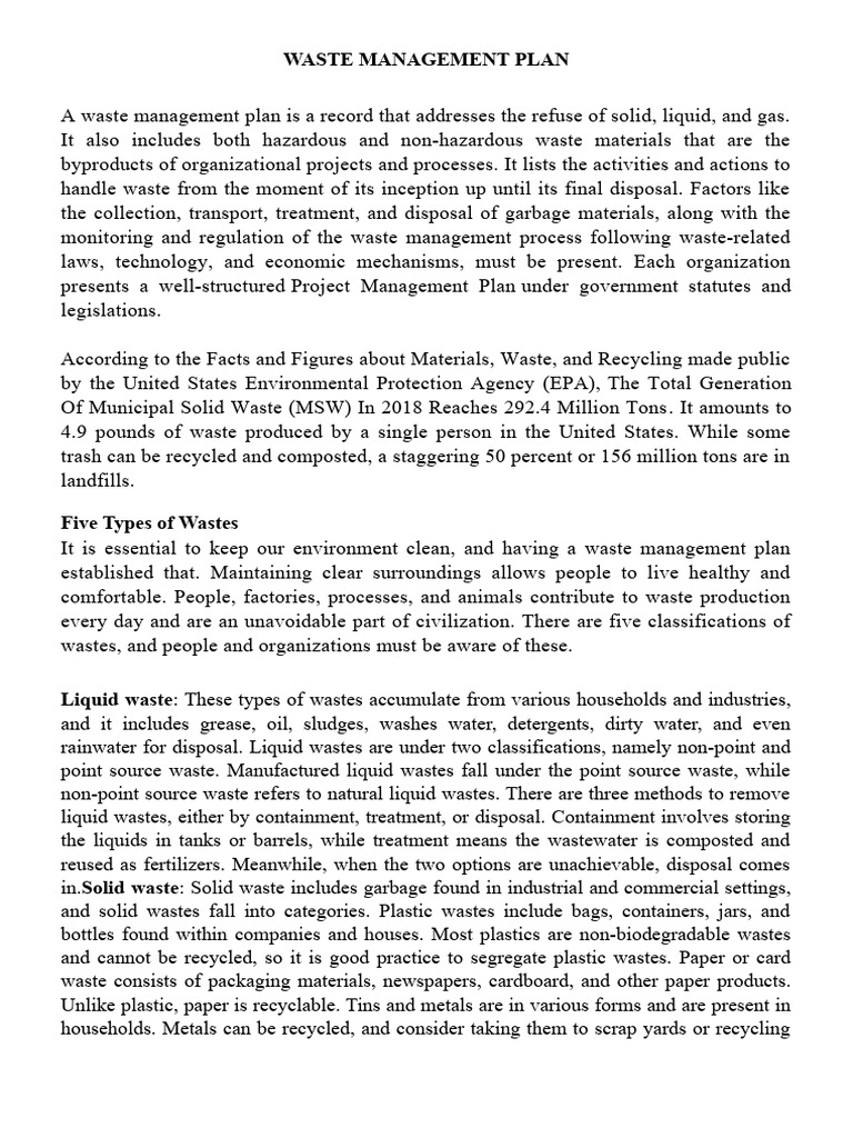 5 SIMPLE WAYS TO PRACTISE WASTE SEGREGATION | PDF | Waste Management ...