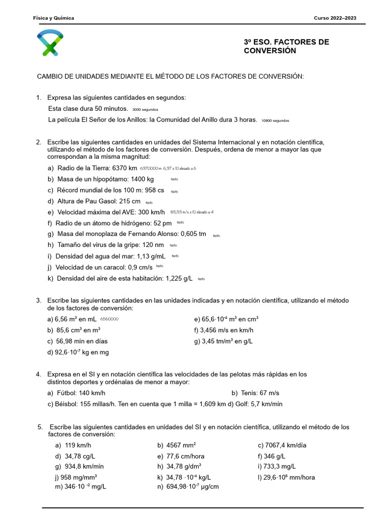 Factores de Conversiã N | PDF | Cantidades fisicas | Unidades de medida
