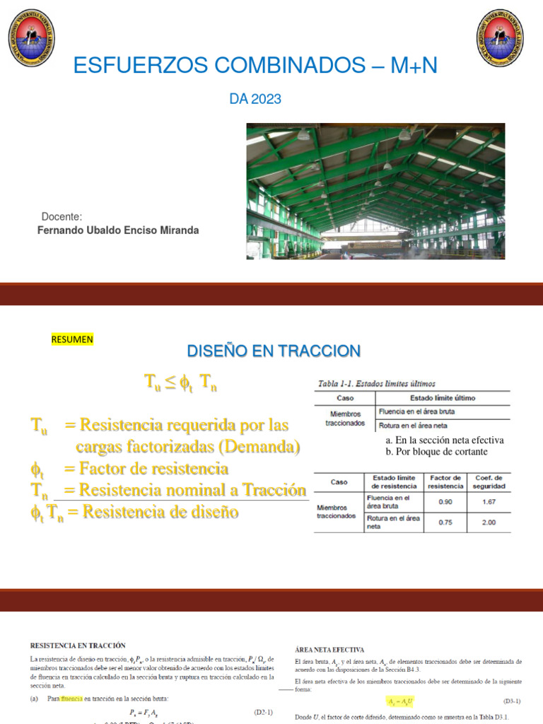 Axial+flexion+t+v Da2023 | PDF | Pandeo | Doblar