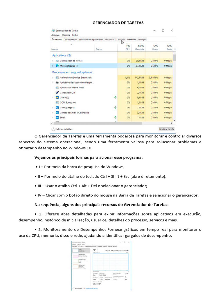 GERENCIADOR DE TAREFAS | PDF