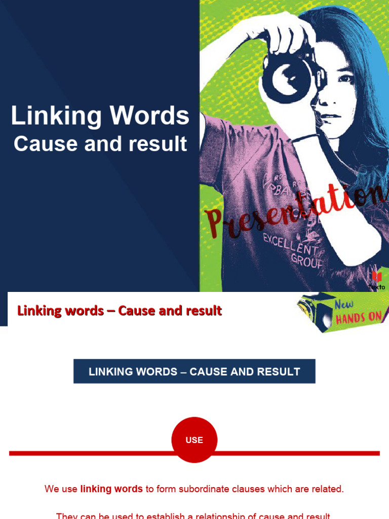 Linking Words: Cause & Result | PDF | Sentence (Linguistics) | Clause