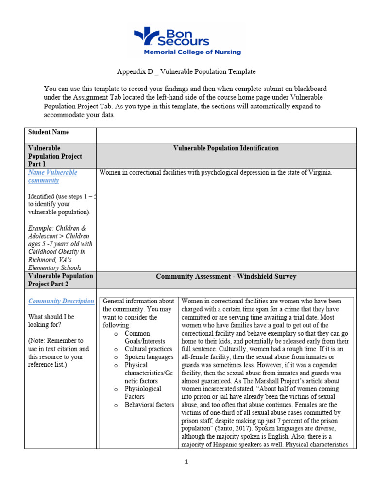 Vulnerable Population Project | PDF | Substance Abuse | Prison