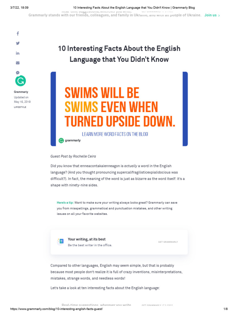 10 Interesting Facts About The English Language That You Didn't Know ...