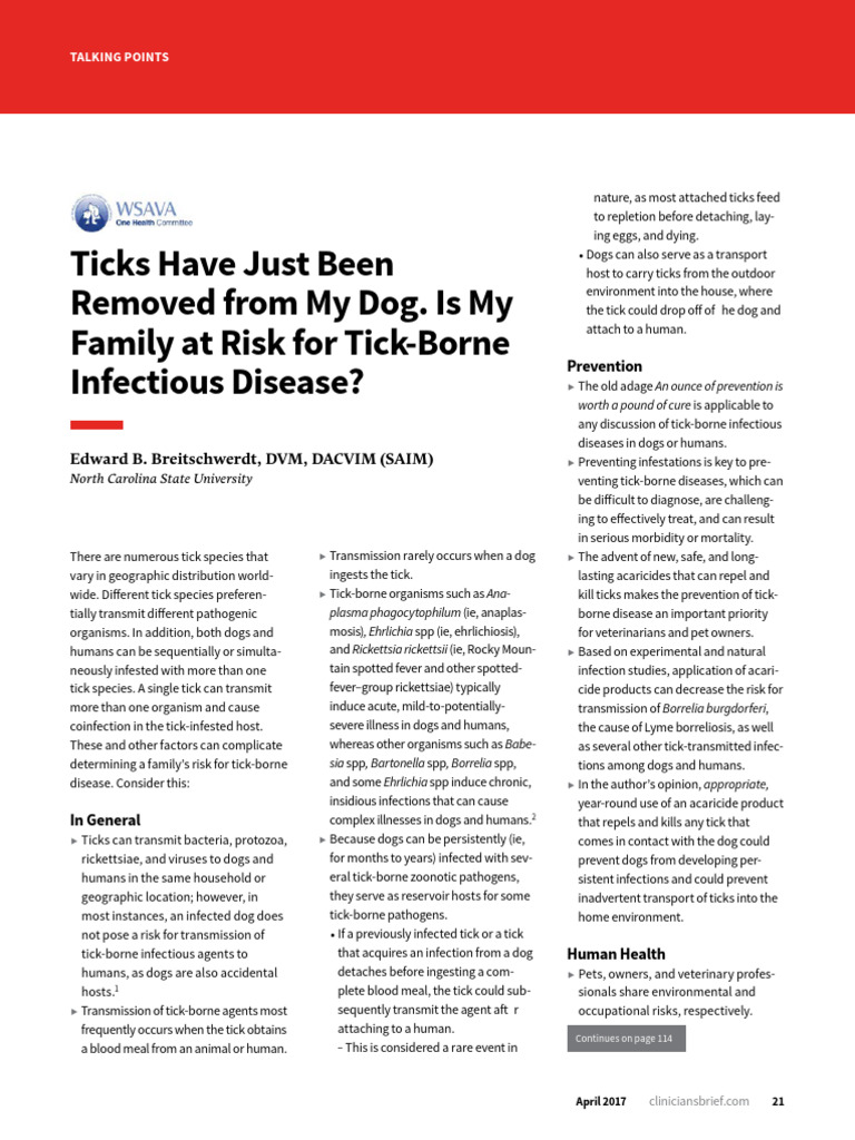 Clinician S Brief April 2017 - Talking Points Ticks | PDF | Infection ...