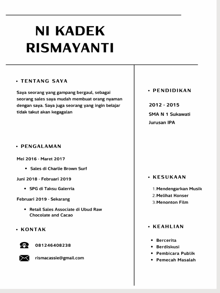 contoh-putih-minimalis-cv-kerja-start-up-teknologi-resume-pdf