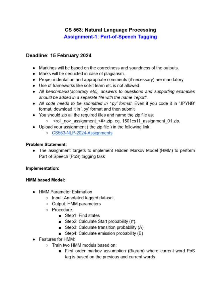 CS563-NLP-2024 - Assignment 1 | PDF | Applied Mathematics | Artificial ... CS563-NLP-2024 - Assignment 1 | PDF | Applied Mathematics | Artificial ...