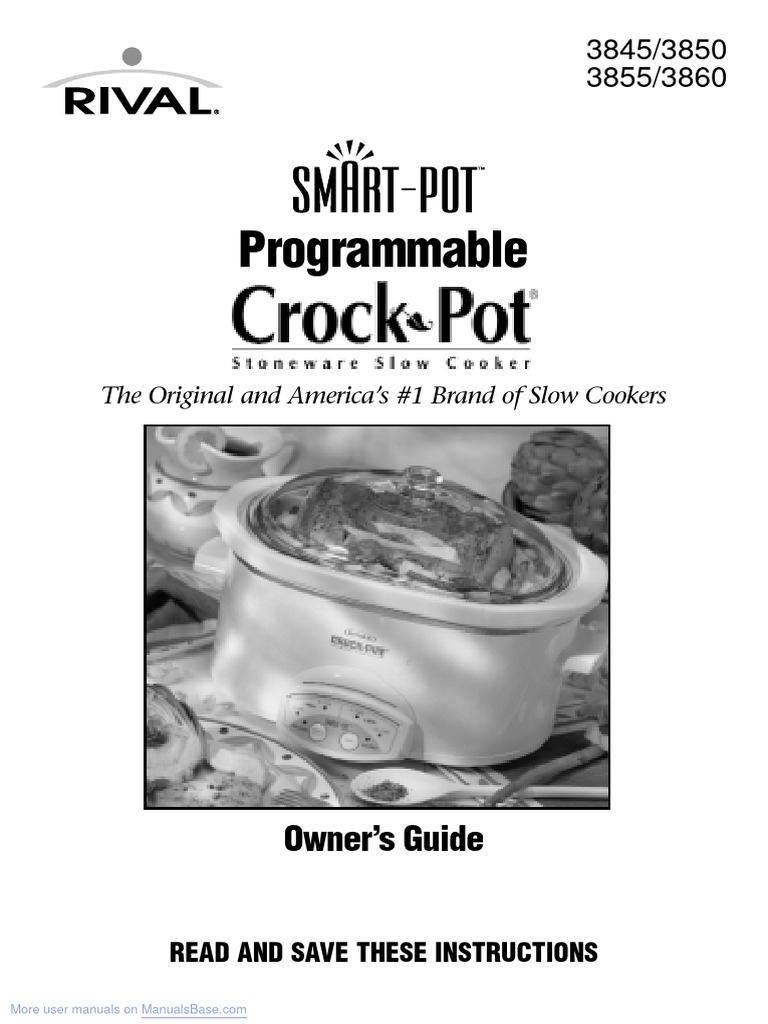 Manual Rival 3860 | PDF | Slow Cooker | Cooking