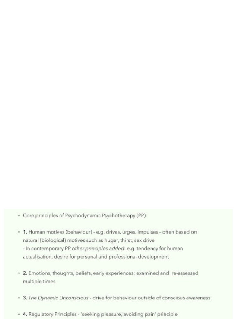 Psychodynamic Theory | PDF