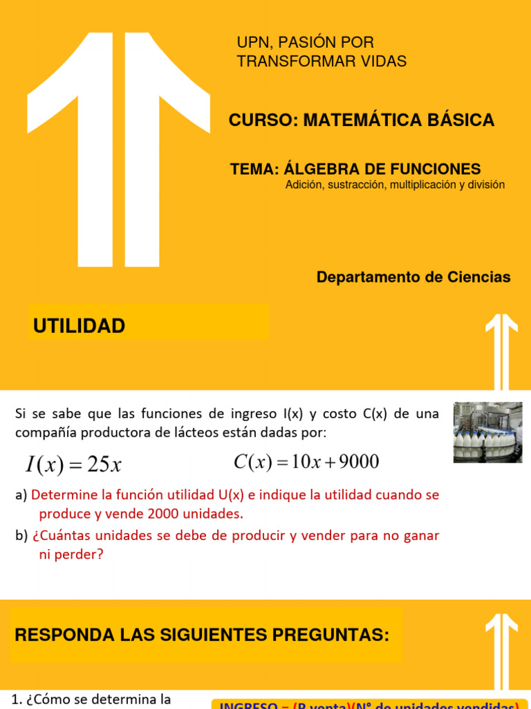 S3.1 - Algebra de Funciones | PDF | Función (Matemáticas) | Sustracción