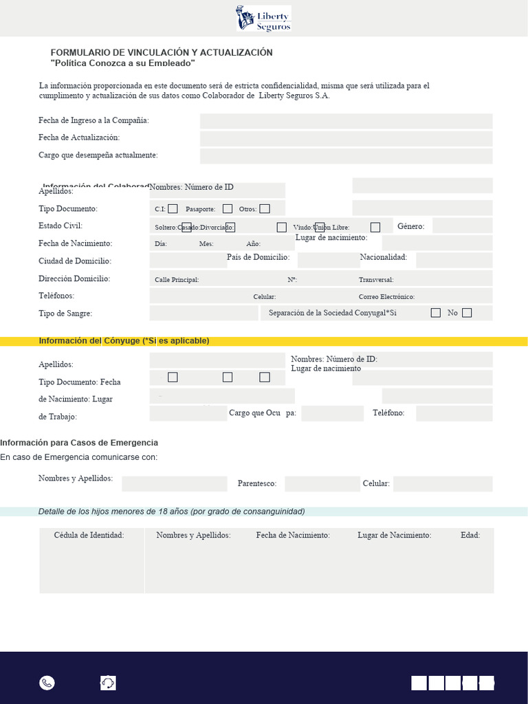 Formulario Conozca a su Empleado | PDF | Bancos | Documento de identidad