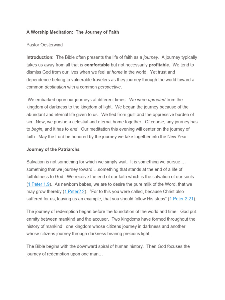 The Journey of Faith | PDF | Abraham | Book Of Genesis