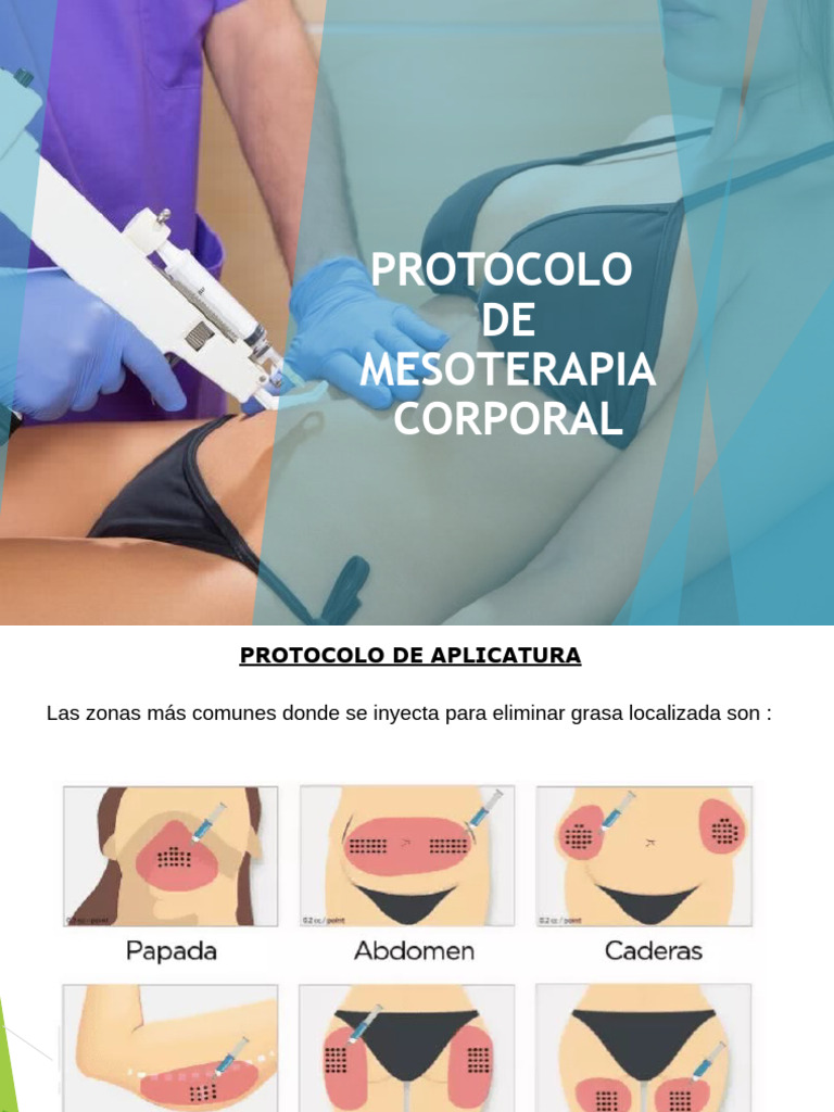 Protocolo de Mesoterapia Corporalsfdfsf | PDF | Tejido adiposo | Masaje