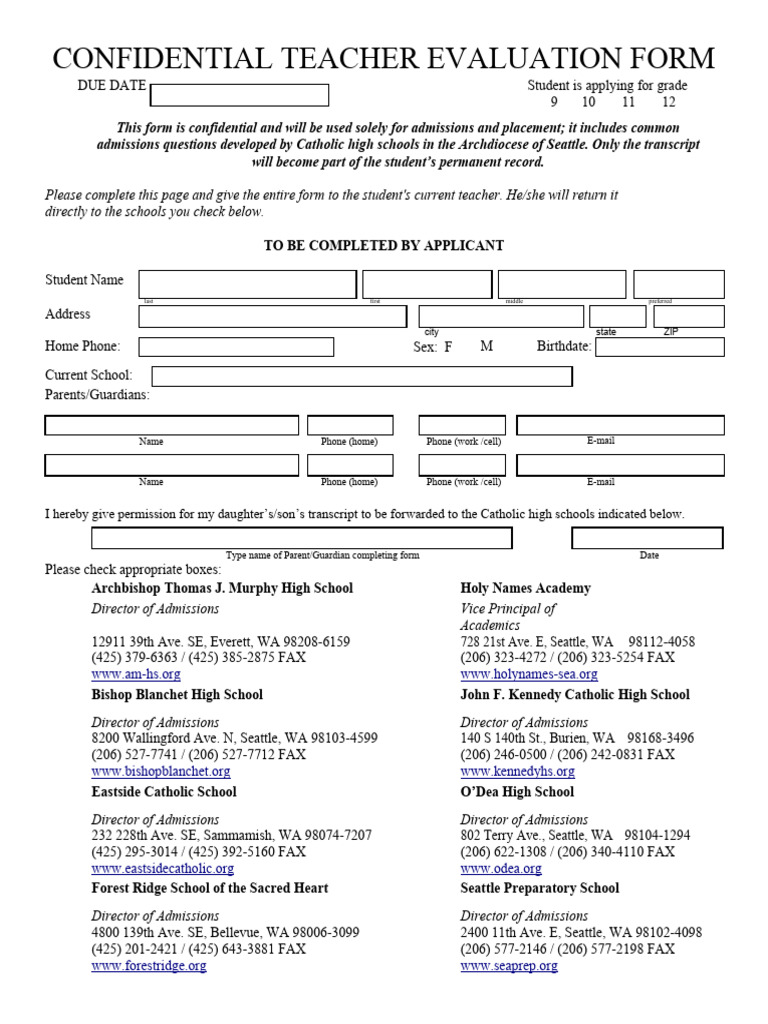 Teacher Evaluation Form 10 | PDF | Learning | Behavior Modification