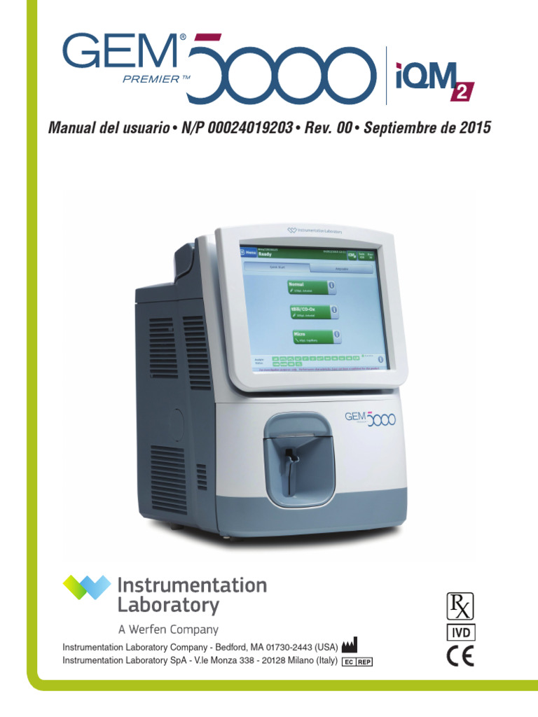 GEM 5000 Manual Principal | PDF | Sangre | Sodio