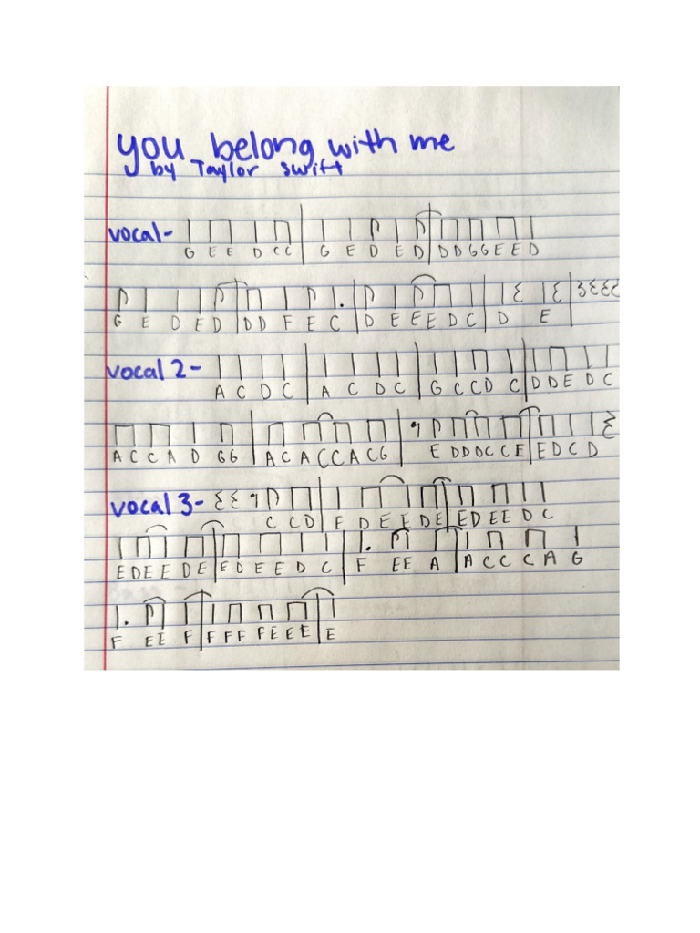 Orff Arrangement - You Belong With Me by Taylor Swift-2 | PDF | Musical ...