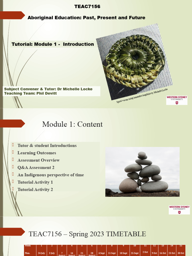 Tutorial Module 1 Spring 2023 Pdf Pedagogy Indigenous Australians