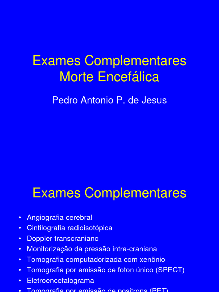 Exames Complementares Pedro Jesus | PDF | Eletroencefalografia | Neurociência