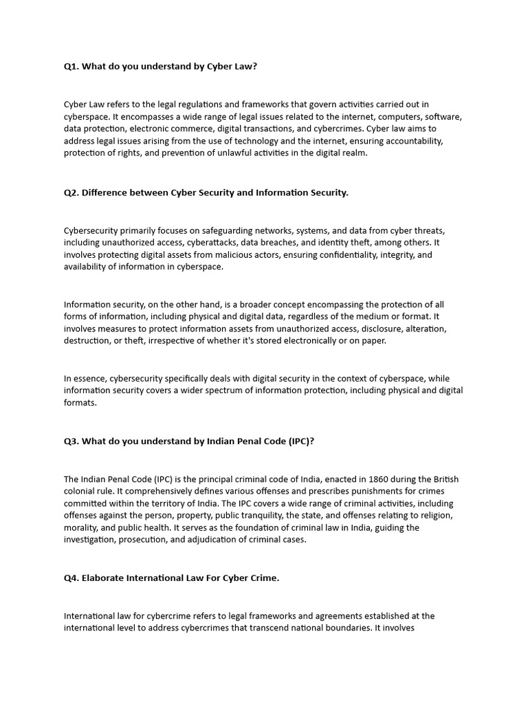 Cyber Security Pdf Security Computer Security