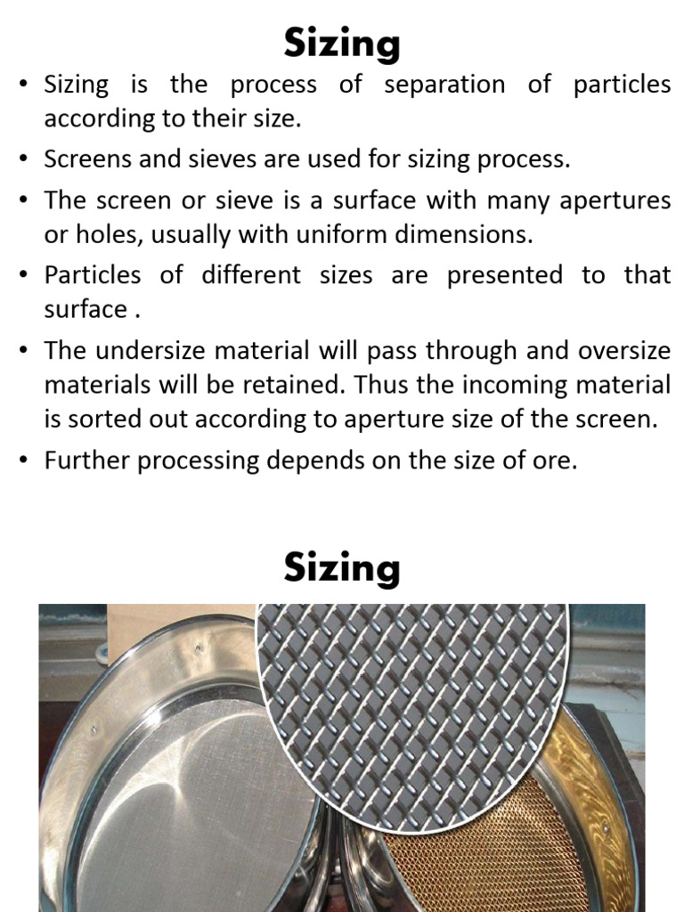 Sizing | Download Free PDF | Mill (Grinding) | Materials