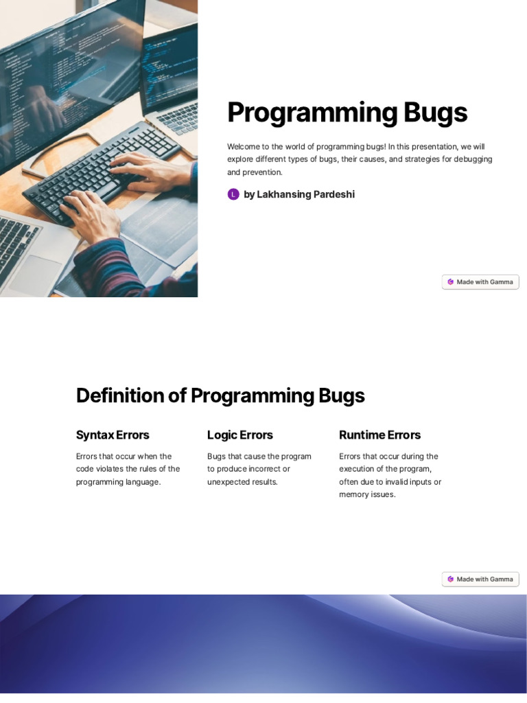Programming-Bugs | PDF | Software Bug | Debugging