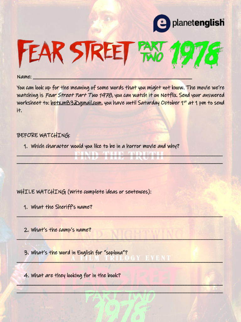 Fear Street Part Two 1978 | PDF