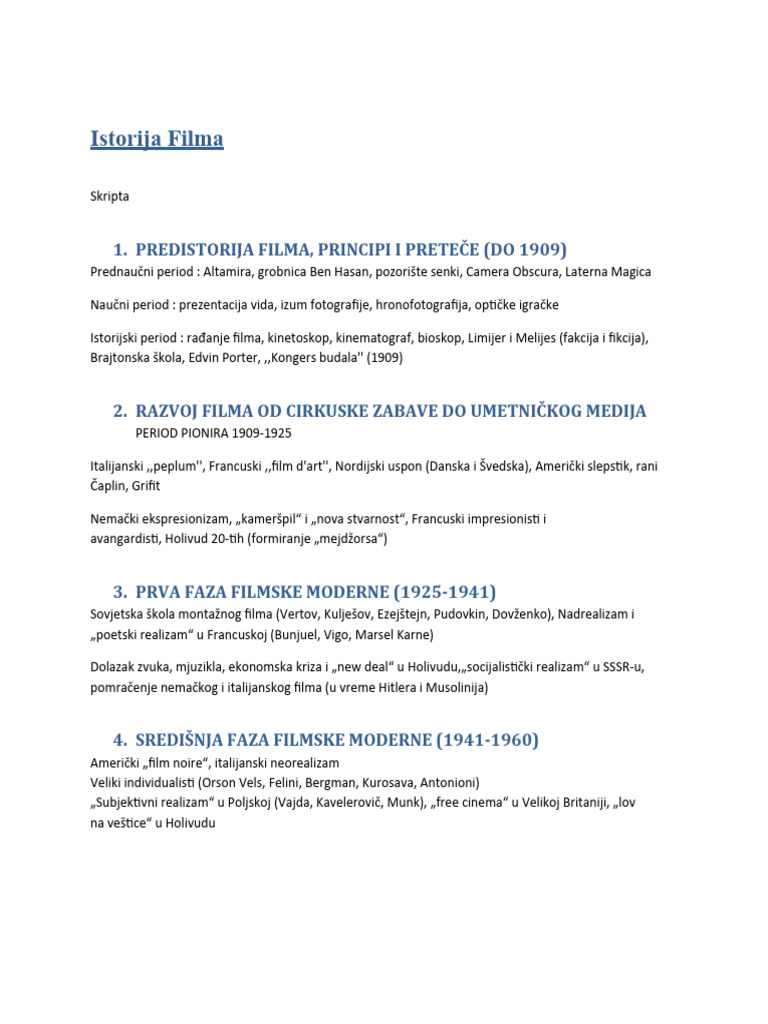 Istorija Filma | PDF