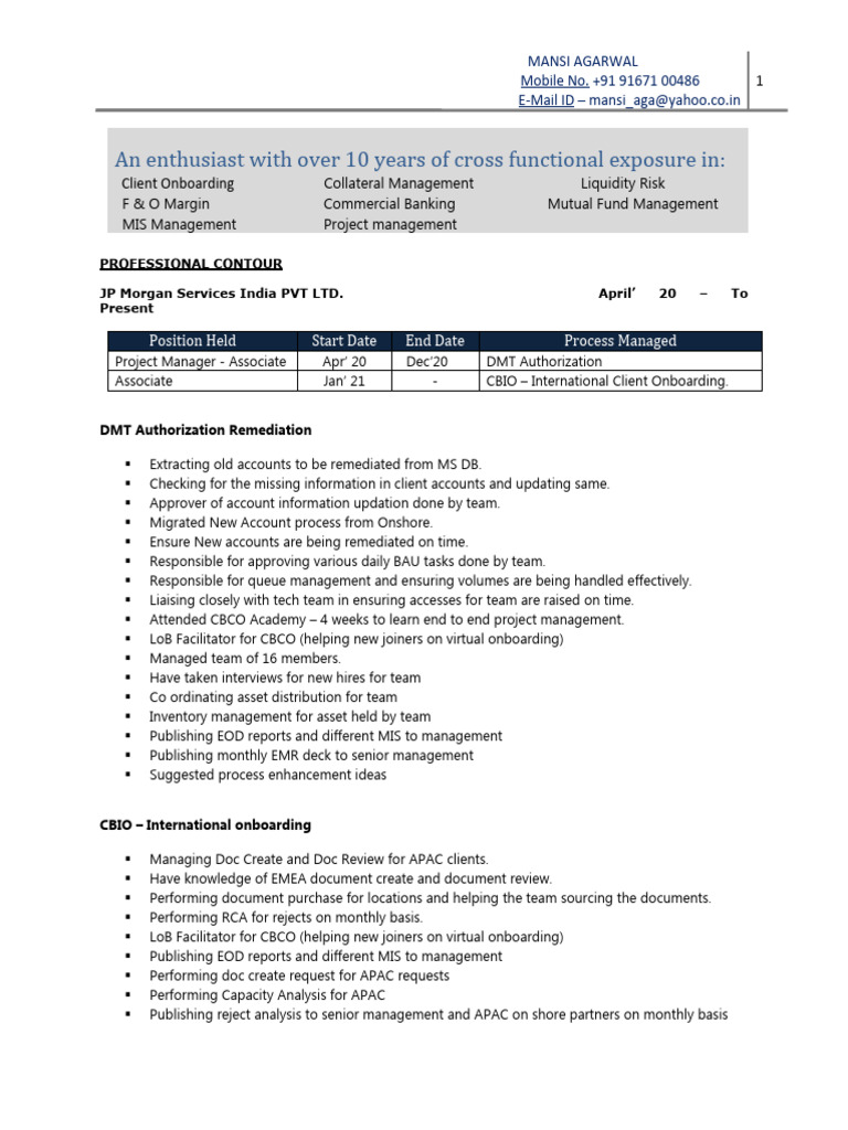 Mansi A-updated CV | PDF | Audit | Business