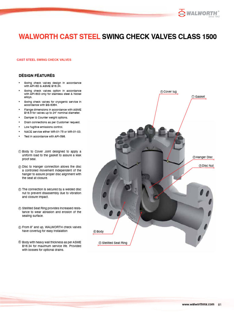 Valve Check Walworth 8 X 1500 | PDF | Valve | Building Engineering
