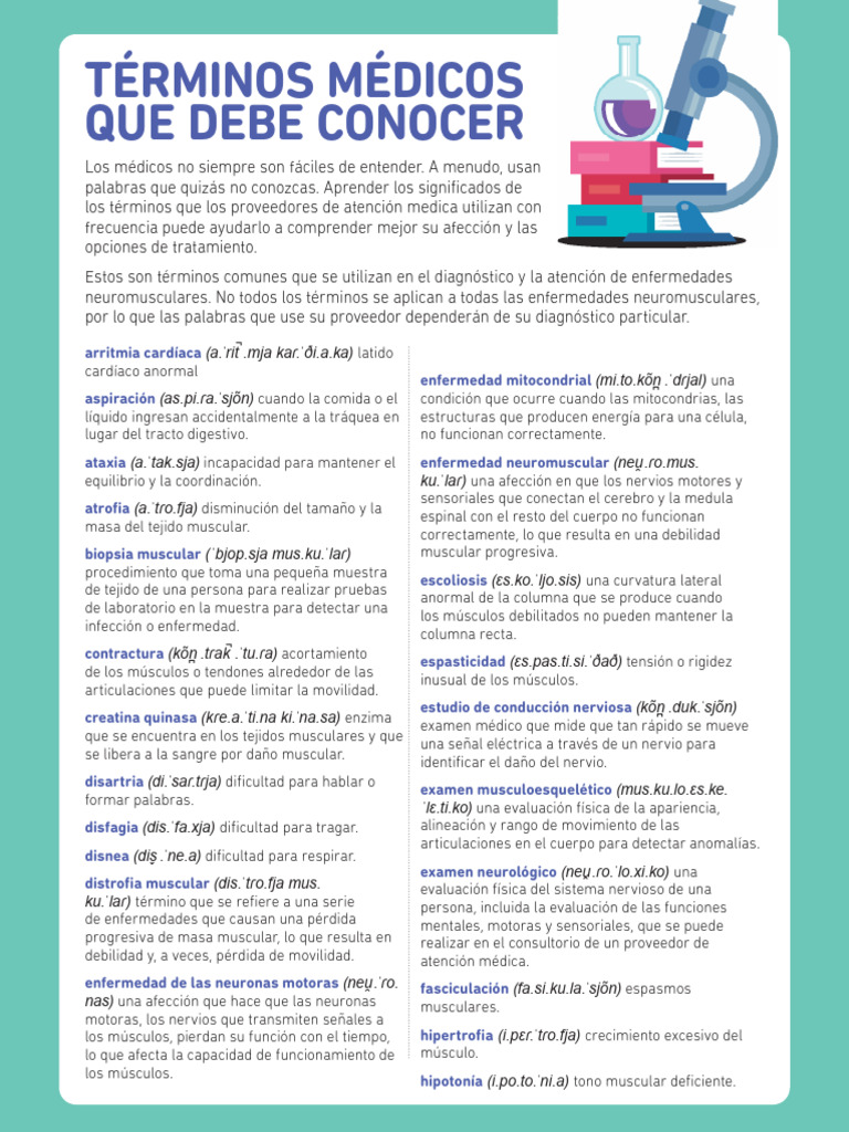 Glosario de Términos Médicos Clave | PDF | Nervio | Músculo