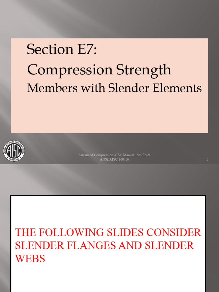 Compression Strength of Slender Elements | PDF | Buckling | Materials