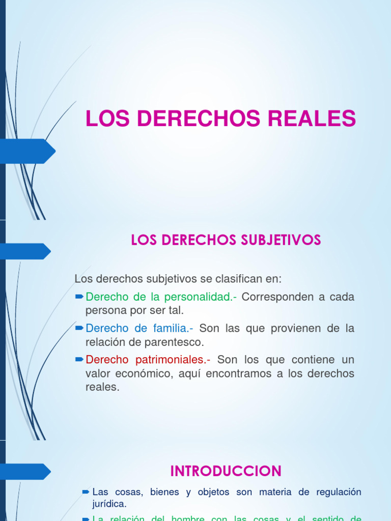 Derechos Reales: Conceptos y Teorías | PDF | Derechos | Propiedad