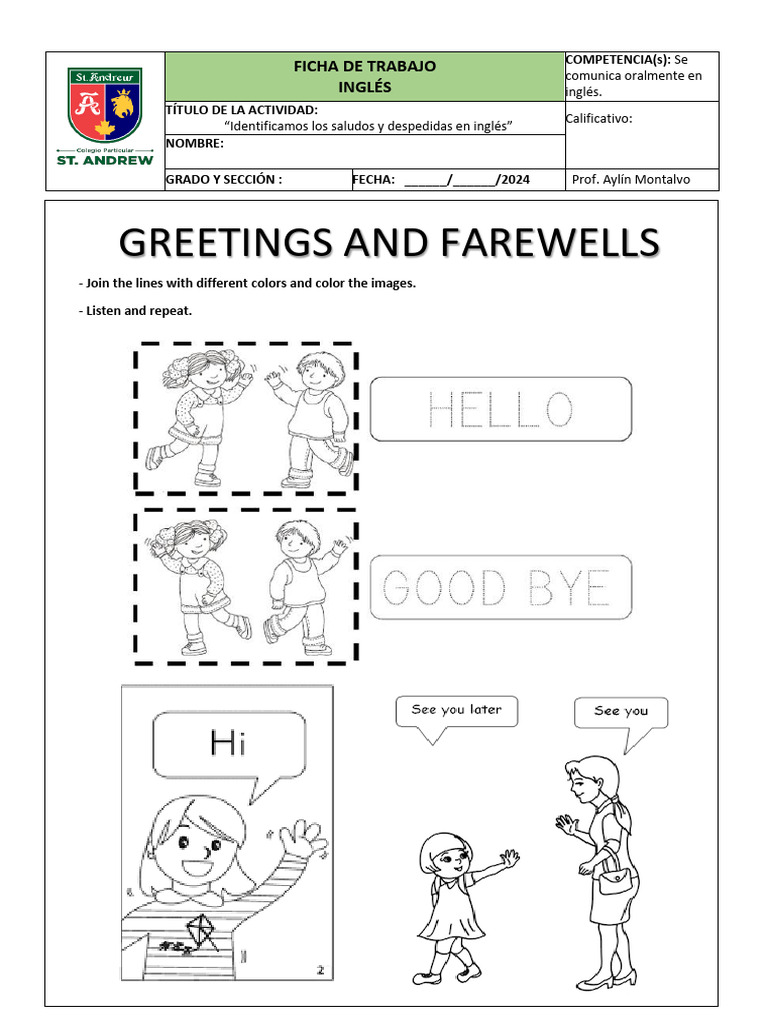1. Greetings and Farewells 2 | PDF