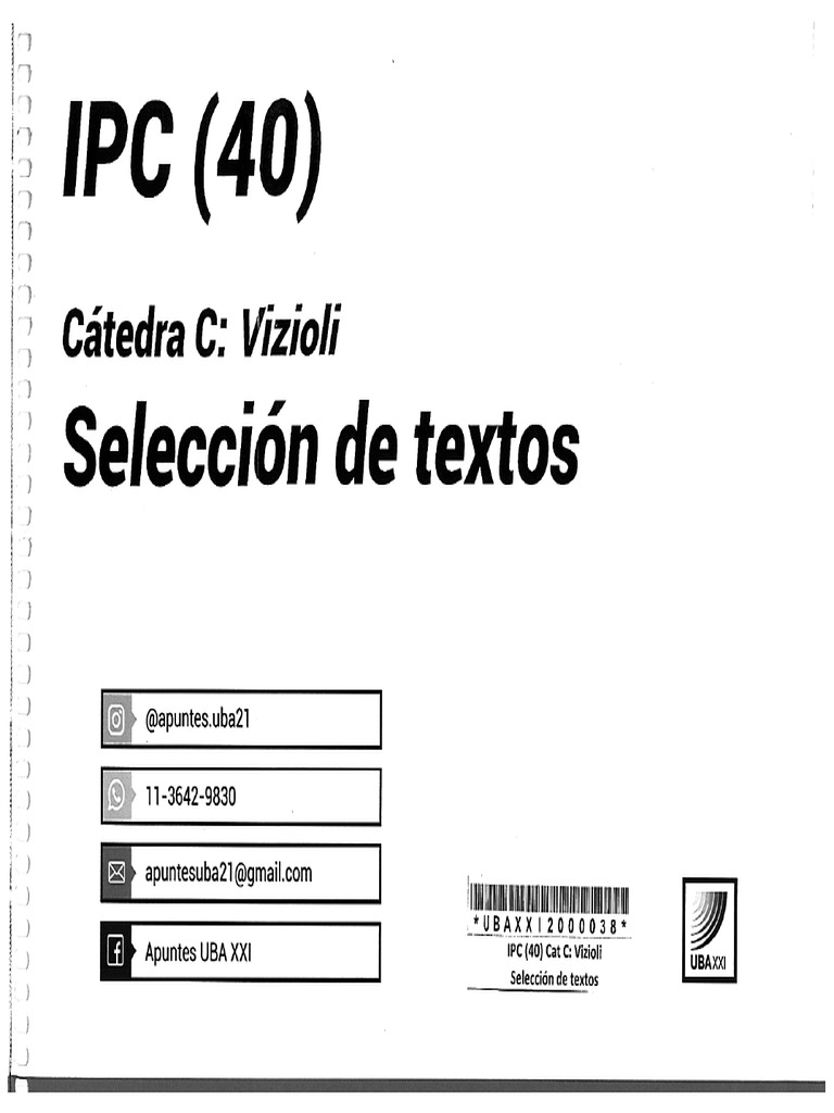 Libro Ipc Vizioli Tus Resumenes Uba | PDF