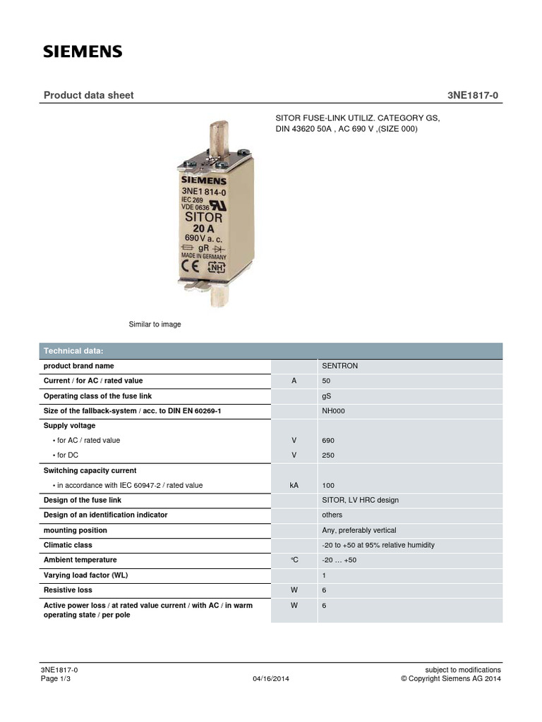Datasheet Service | PDF | Fuse (Electrical) | Power (Physics)