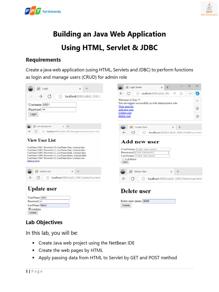 Lab02.2 JDBC WebApp | PDF | Computers