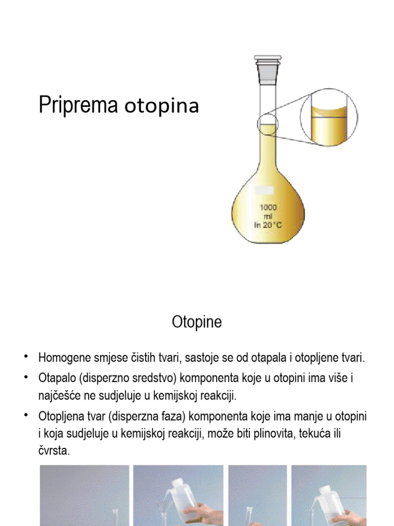 Priprava Otopina - Seminar 2. | PDF