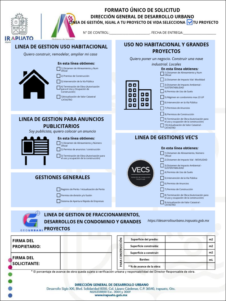 Formato Unico Desarrollo Urbano | PDF