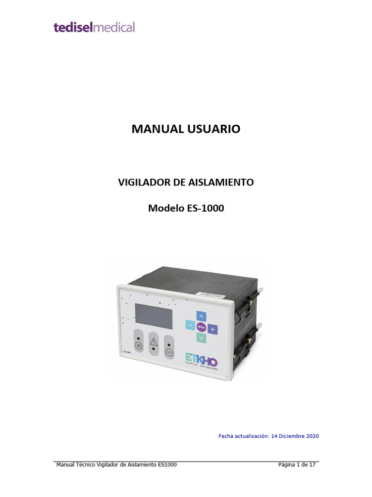 Manual Vigilador Aislamiento ES1000 | PDF | Diodo emisor de luz | Transformador