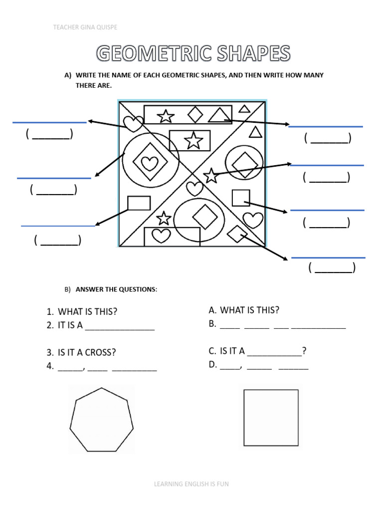 Geometric Shapes - Writing and Reading | PDF